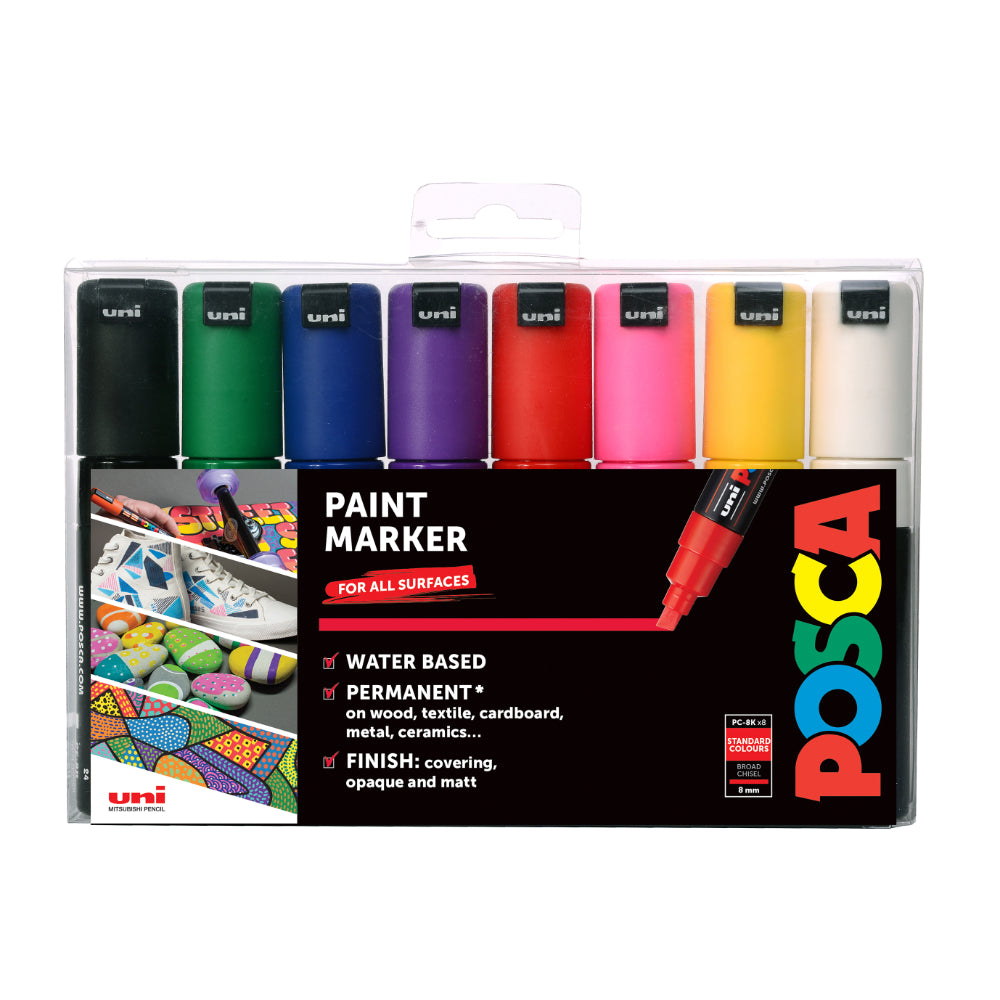 Posca Pens Medium 8K Set of 8 – Kings Stationers Artist Supplies