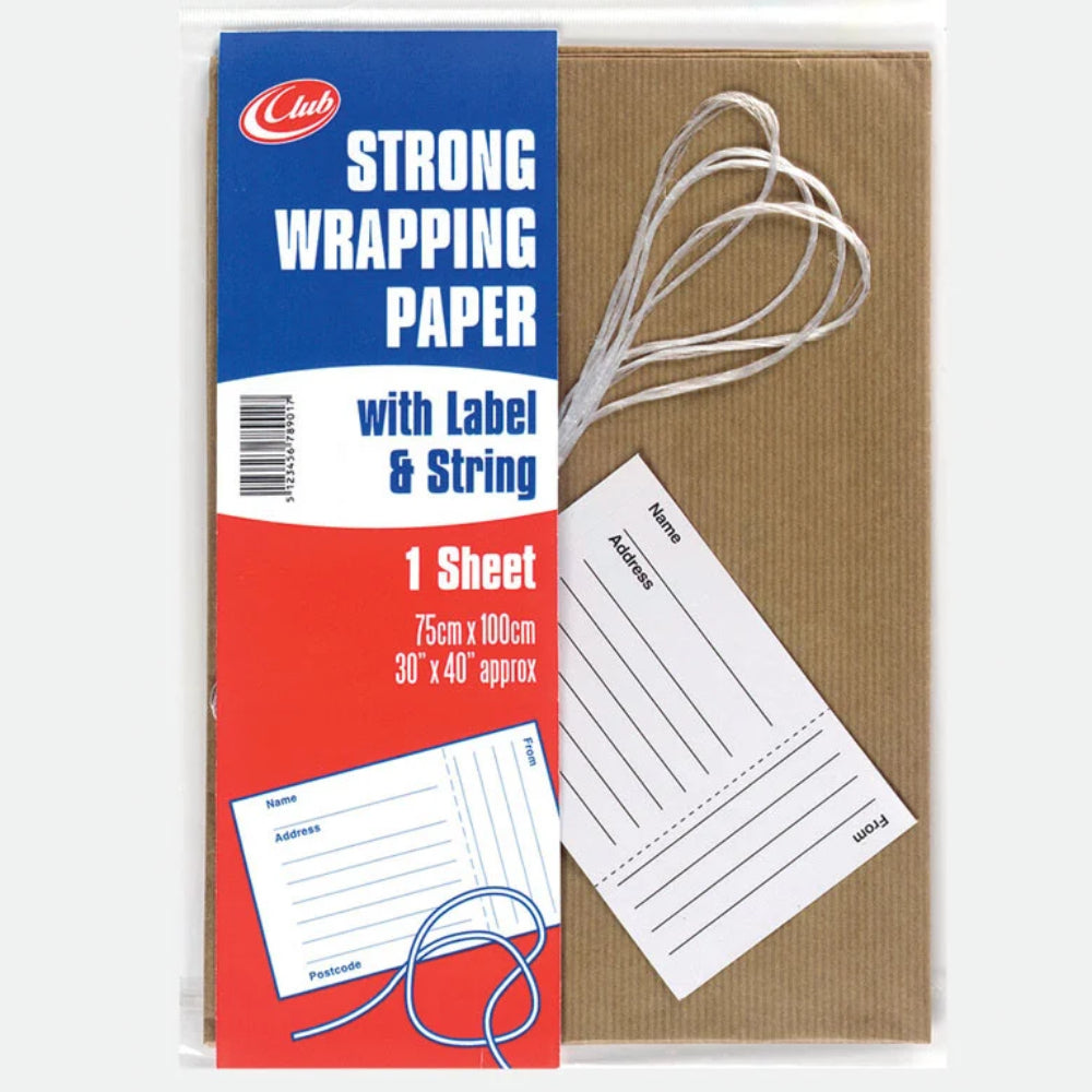 Strong Wrapping Paper with Label and String – Kings Stationers Artist ...